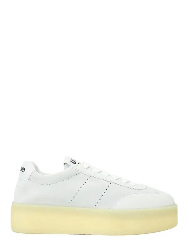 Miu Miu Suede Platform Sneakers - White