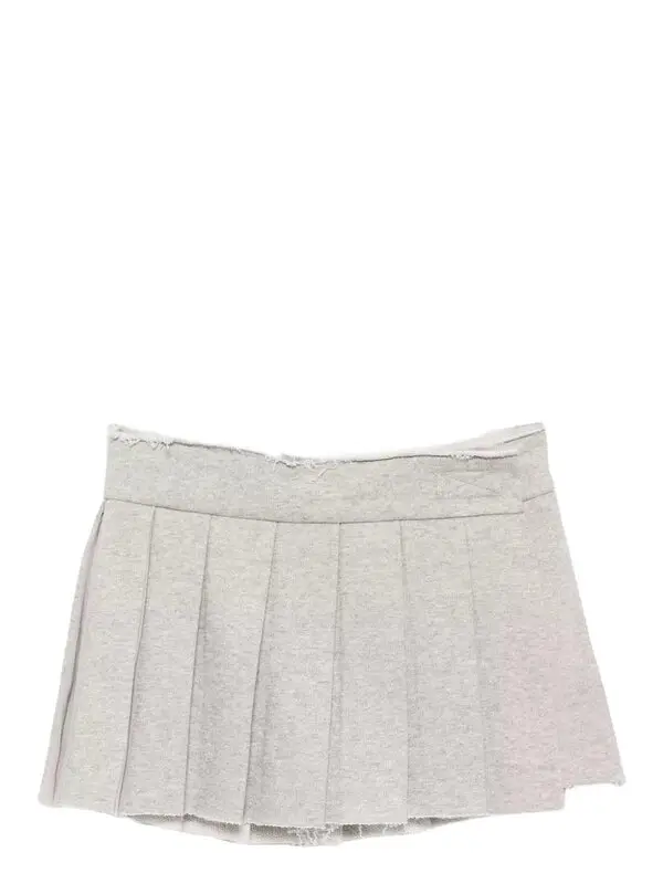 OPEN YY Wrap Pleated Skirt - Grey