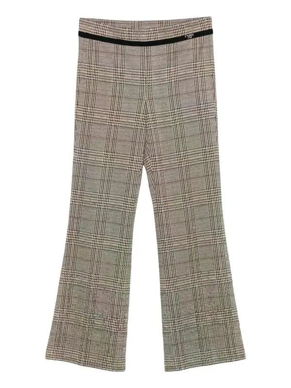 CAMBIO Check-embellished Trousers - Neutrals