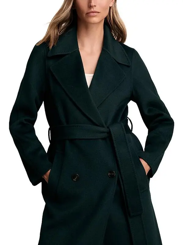 REISS Rene Double Breasted Coat - Green