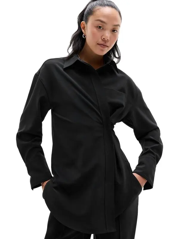 Athleta Mvp Button-down Shirt - Black