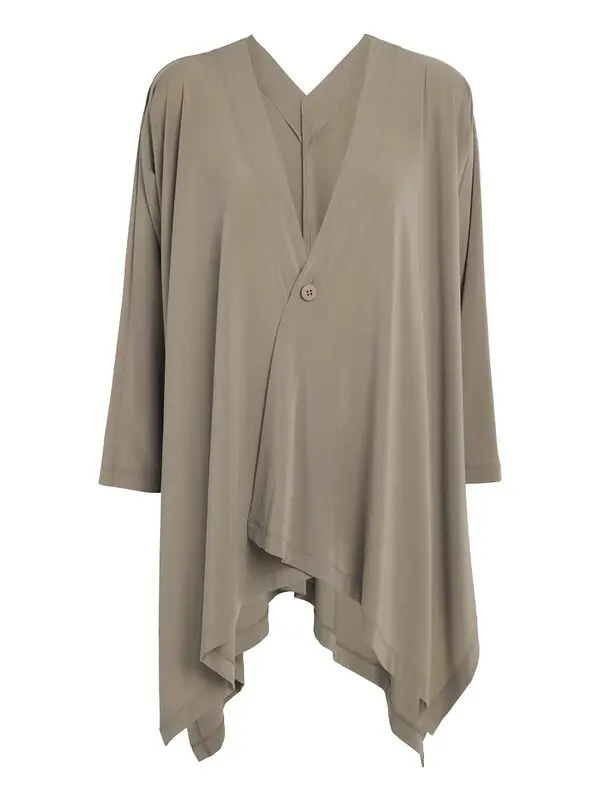Issey Miyake Drape Jersey Cardigan - Grey