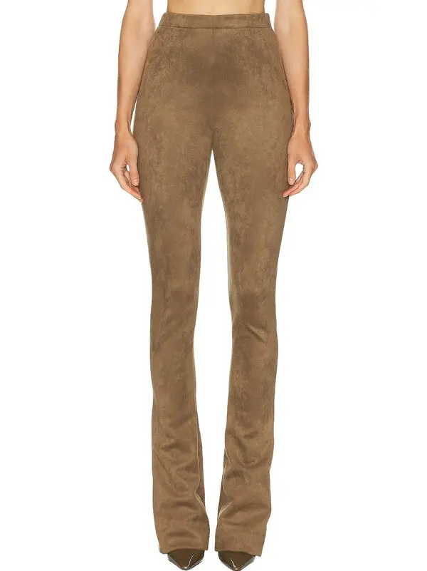 Atlein High Waisted Fit Pant - Khaki