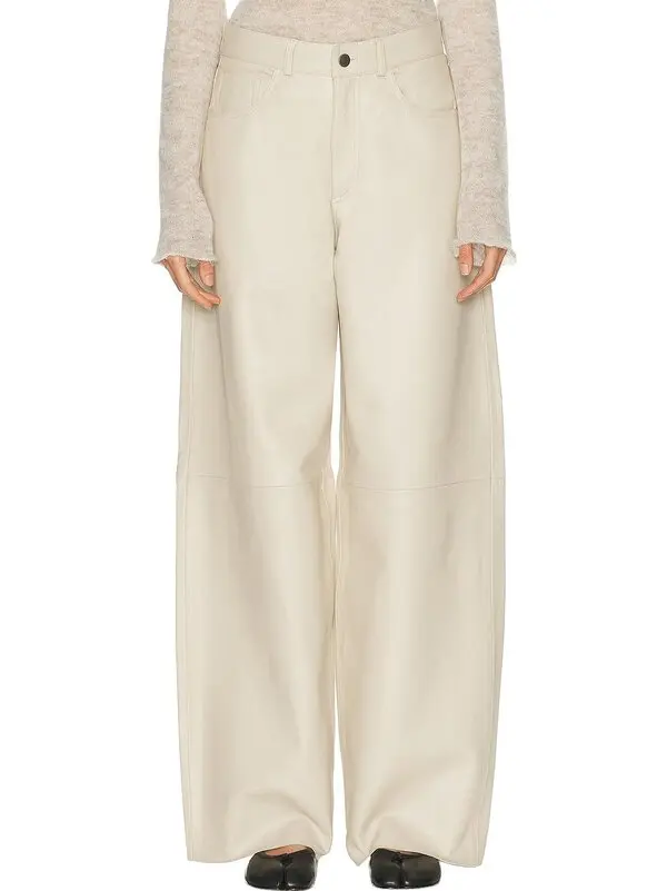 HAIKURE Bethany Leather Pants - Ivory