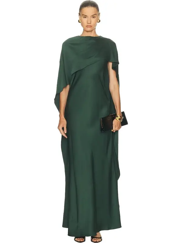 Simkhai Izel Cape Gown - Cypress