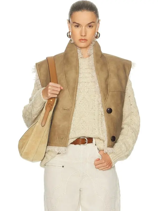 Isabel Marant Clara Vest - Taupe