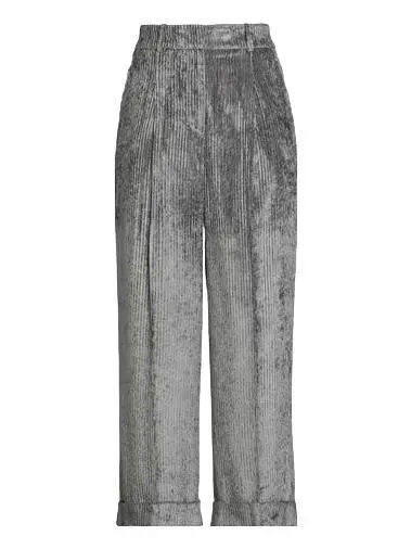 Peserico Wide-leg Viscose Corduroy Pants - Grey