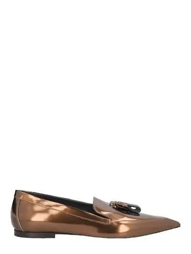 Brunello Cucinelli Bronze Leather Loafers - Yellow