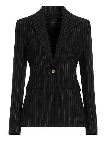 Pinko Pinstriped Single-breasted Blazer - Black