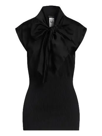 Fabiana Filippi Viscose And Cotton Bow Blouse - Black