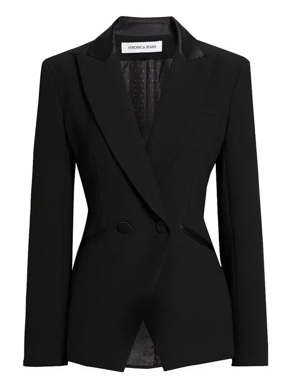 Veronica Beard Rickie Dickey Double-breasted Crepe Blazer - Black