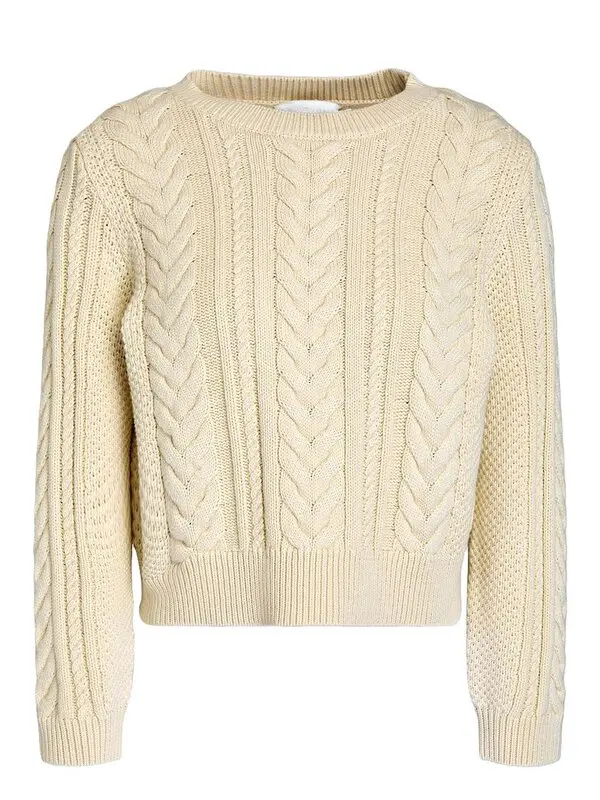 Zimmermann Cable-knit Cotton Sweater - Cream