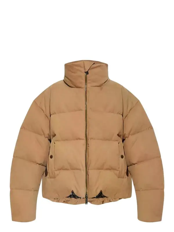 Dsquared2 Quilted Jacket With Deer Print - Brown
