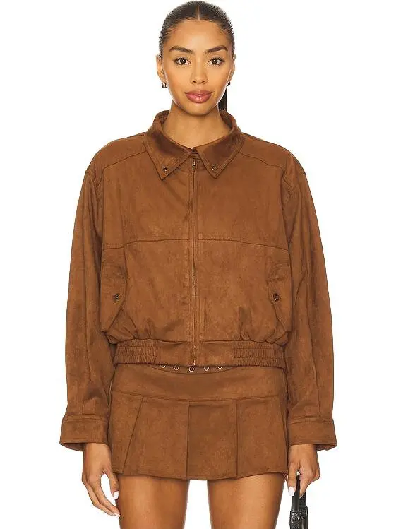 ZEMETA Mocca Suede Jacket - Brown