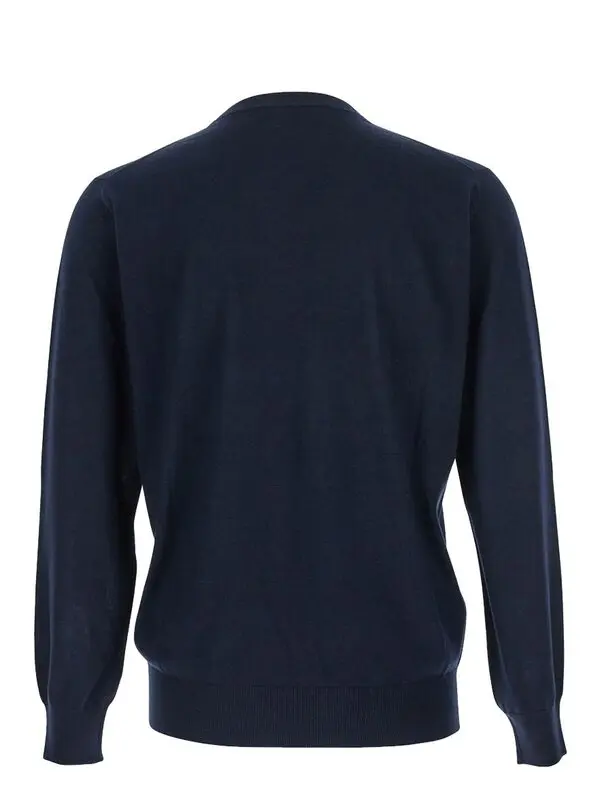 KANGRA Crewneck Wool Sweater - Blue