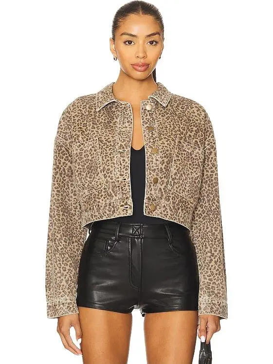 Minkpink Anouk Crop Jacket - Brown