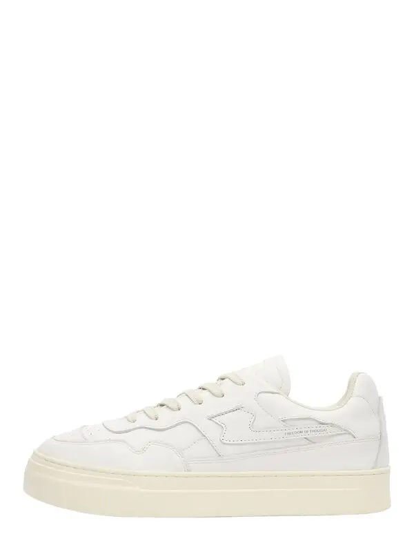 S.W.C STEPNEY WORKERS CLUB Omni S-strike Leather Sneakers - White