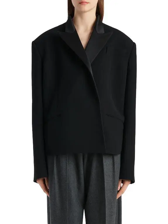 Khaite Comair Double Face Crepe Jacket - Black