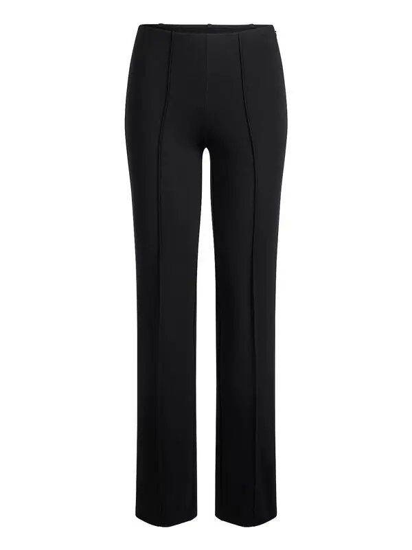 SKIMS High-waisted Pintuck Straight Pants - Obsidian