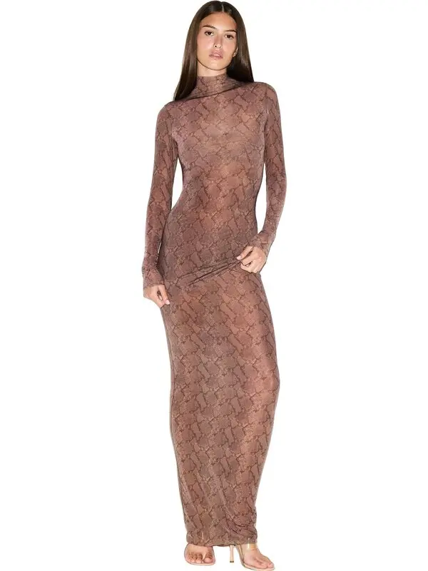 SKIMS Milky Sheer Tunic - Jasper Snake Print