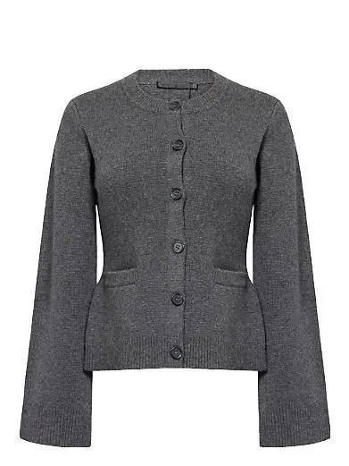 Jenni Kayne Wool And Cashmere Round-neck Cardigan - Grey
