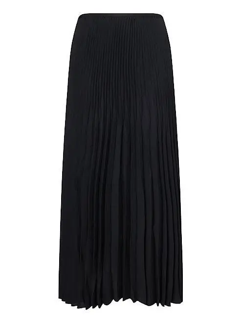 Jenni Kayne Pleated High-waist Midi Skirt - Black