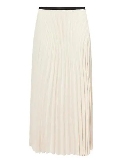 Jenni Kayne Pleated High-waist Midi Skirt - Ivory