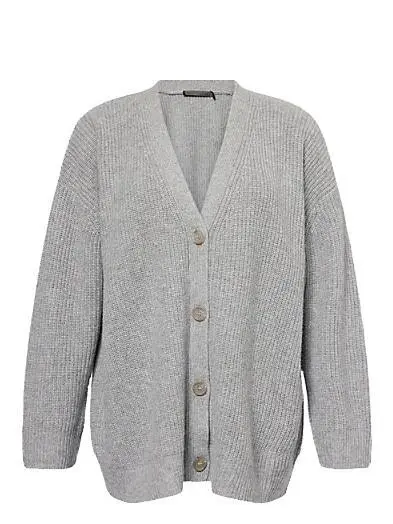 Jenni Kayne Cocoon V-neck Cashmere Cardigan - Heather Grey