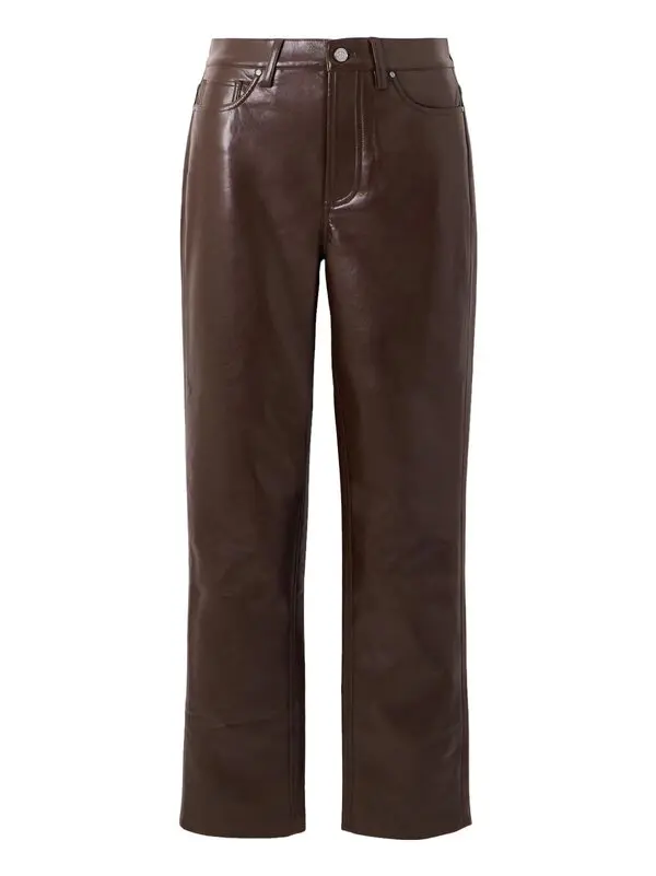 ANINE BING Bruno Cropped Pants - Brown