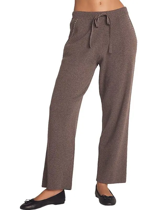 Bella Dahl Whipstitch Straight Leg Pants - Heather Smoke