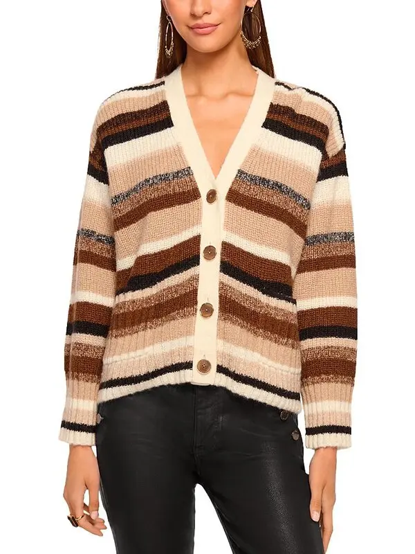 Ramy Brook Caroline Striped Cardigan - Neutral Stripe