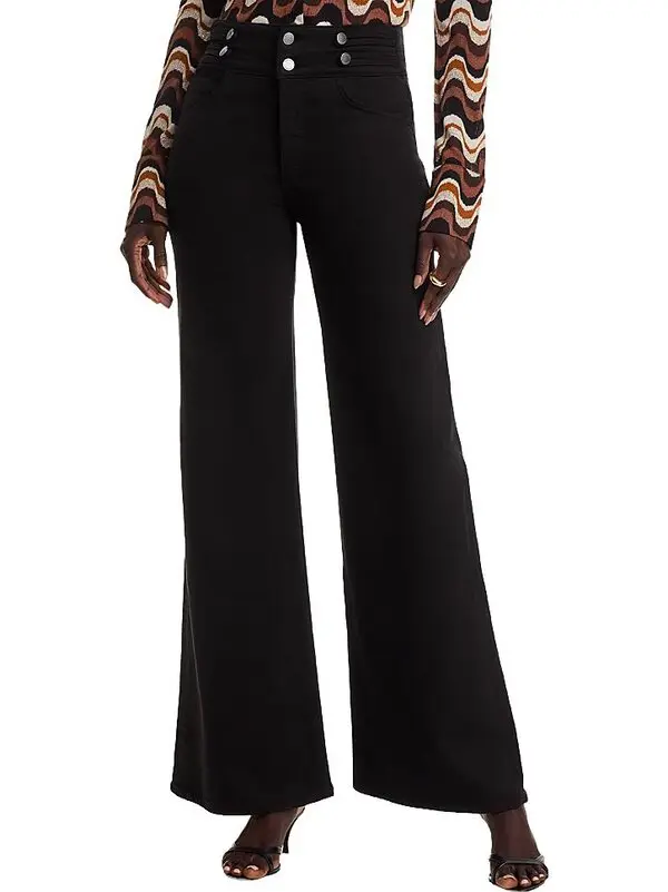 Ramy Brook Liv High Rise Wide Leg Jeans - Black