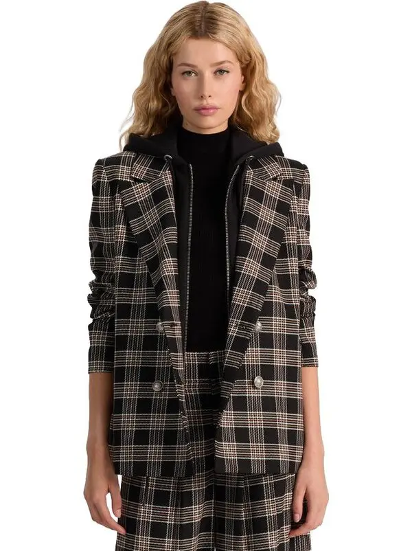 Alice + Olivia Jordan Blazer With Removable Hoodie - Black