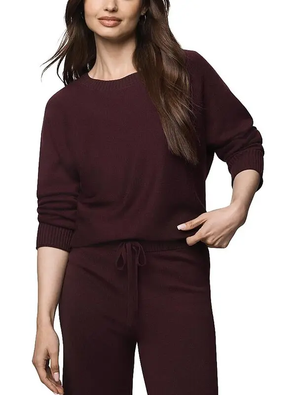 Splendid Georgie Boat Neck Sweater - Dark Plum