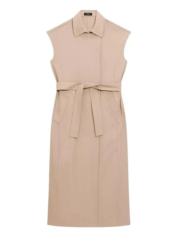 Theory Trench Maxi Dress - New Camel