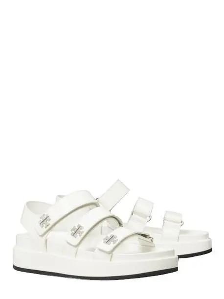 Tory Burch Kira Slingback Platform Sandal - Cloud/silver