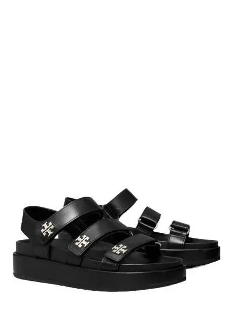 Tory Burch Kira Slingback Platform Sandal - Perfect Black/silver