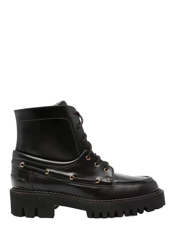 TRUMAN´S Lace-up Lug Sole Boots - Brown