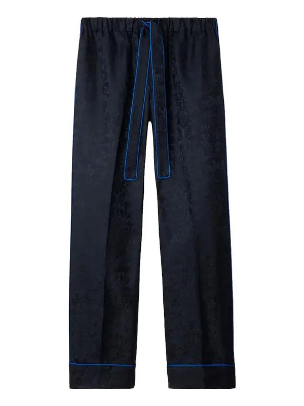 Burberry Sunflower Silk Pyjama Trousers - Silhouette Black