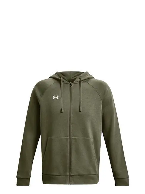 Under Armour Ua Rival Fleece Full-zip Hoodie - Marine Od Green/black