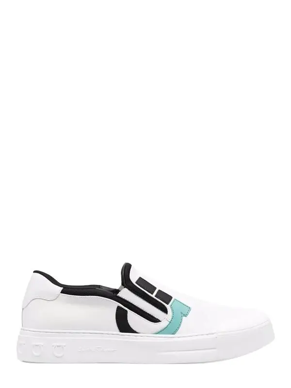 FERRAGAMO Gancini Slip-on Sneakers - Black