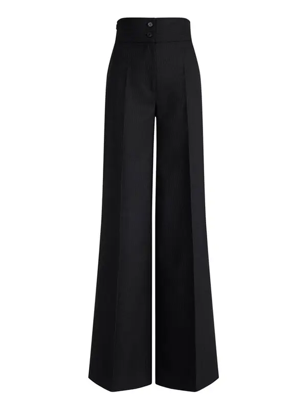 Altuzarra Rudy High-rise Wool-blend Flared Pant - Black,white