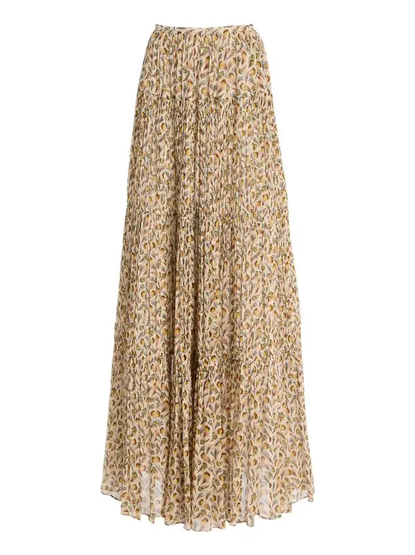 Ulla Johnson Gaelle Silk Maxi Skirt - Multi