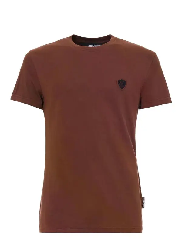 Just Cavalli Logo-patch T-shirt - Brown