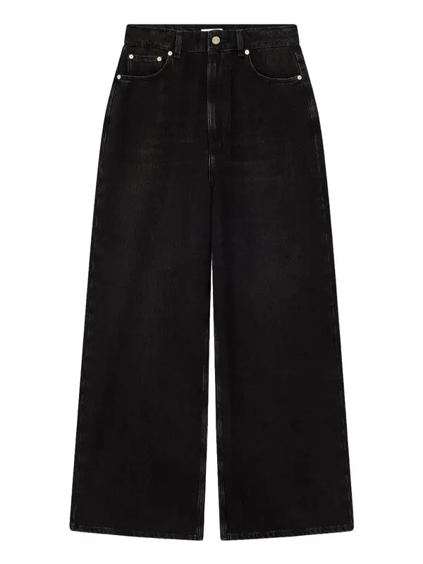 GANNI Wide-leg Jeans - Black
