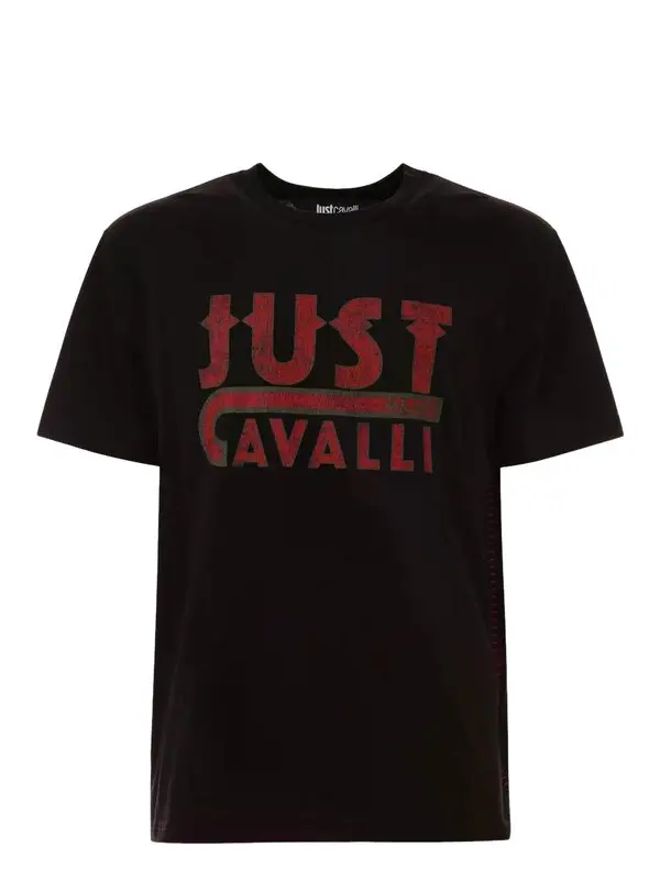 Just Cavalli Logo-print Short-sleeve T-shirt - Black