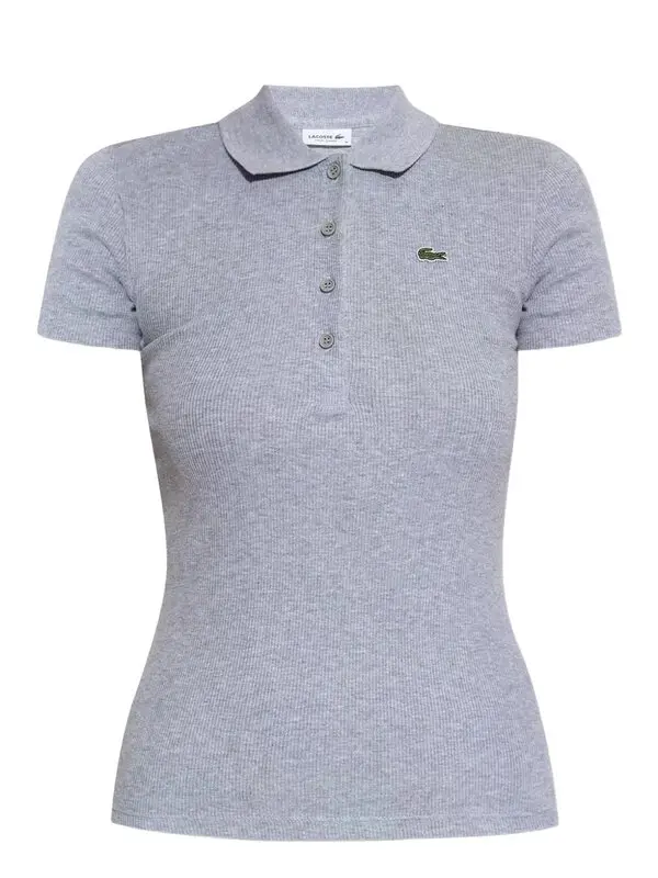 Lacoste Ribbed Polo Shirt - Grey