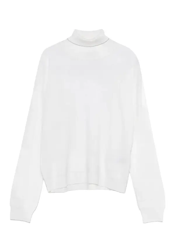 Eleventy Wool Turtleneck Sweater - White