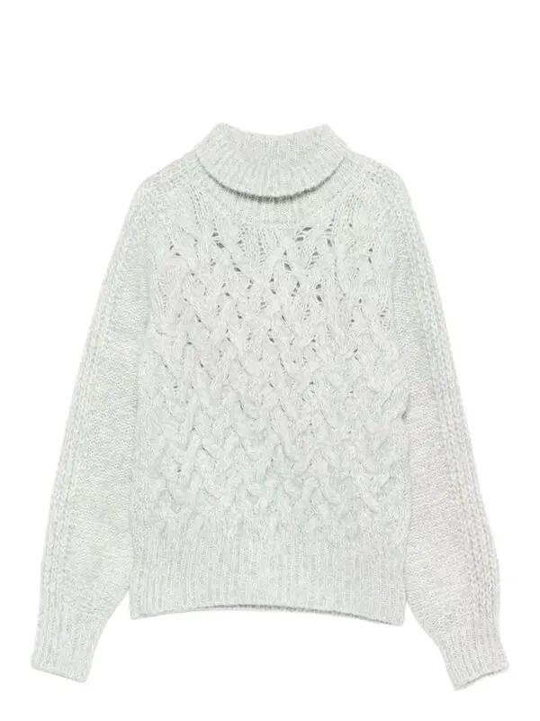 Eleventy Cable-knit Turtleneck Sweater - Neutrals
