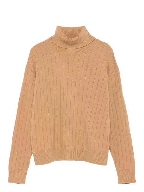 Eleventy Ribbed Turtleneck Sweater - Brown